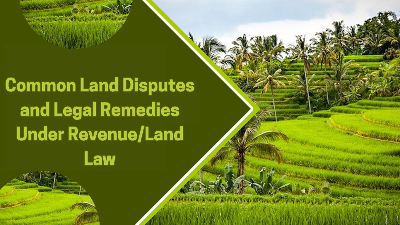 Common Land Disputes And Legal Remedies Under Revenue/Land Law